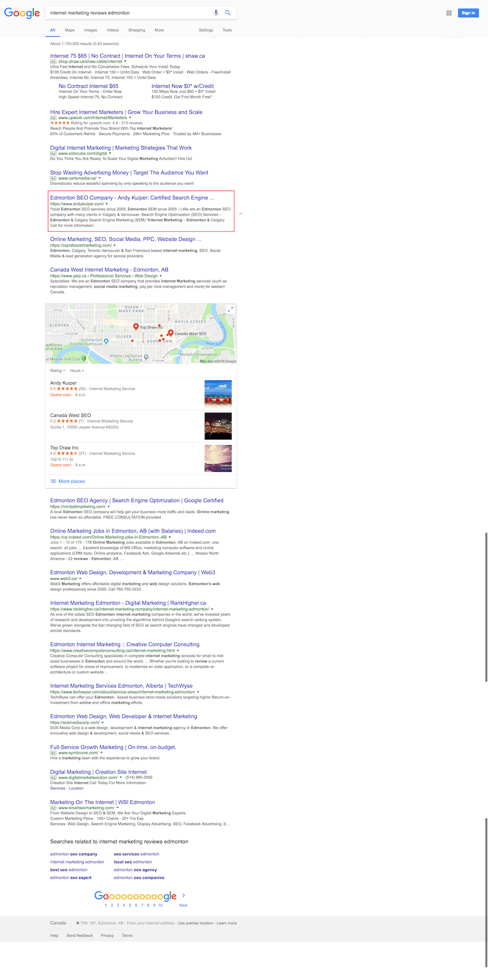Edmonton SEO Services - Andy Kuiper Internet Marketing: Edmonton Search Engine Optimization Expert